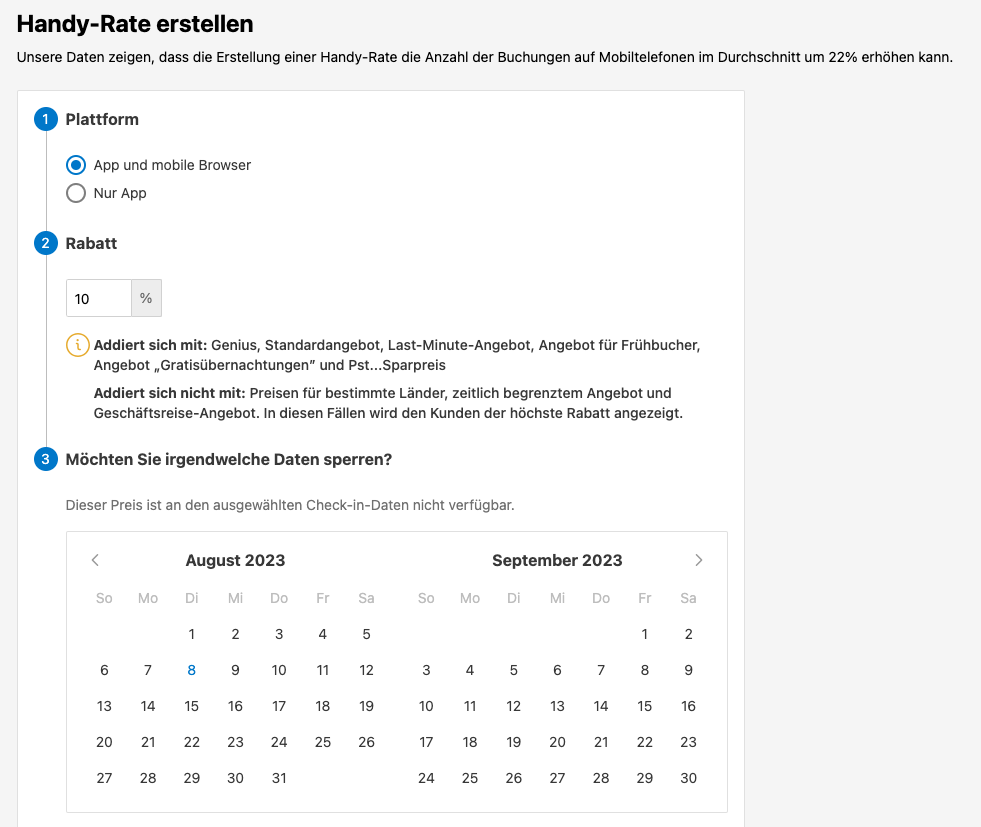 Booking.com Mobile rate – Hotel-Spider